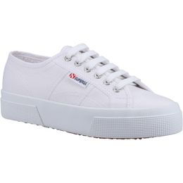 Superga 2740 Platform Cotton Damen Wei&szlig; Turnschuhe
