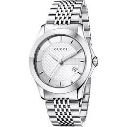 Gucci YA126401 G-Timeless Silbernes Zifferblatt Herrenuhr