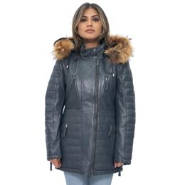 Gesteppte Damen-Parkajacke aus Leder &ndash; Curitiba
