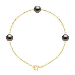 Armband TRIO - 3 echte Tahiti-Zuchtperlen, rund 7-8 mm