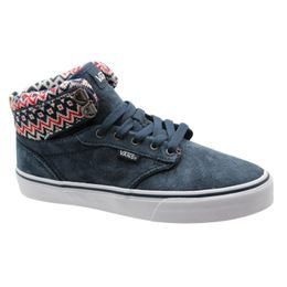 Vans von der Wand ATwood Hi Top Schn&uuml;rung Blau Leder Womens Trainer VoTDX0 B39C