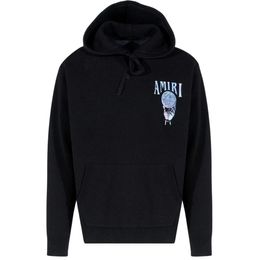 Amiri Crystal Ball Kapuzenpullover aus schwarzem Kaschmir