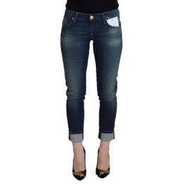 Acht Blaue Baumwoll Slim Fit Damen Freizeit Jeans