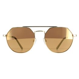 Serengeti Aviator Unisex Gl&auml;nzend Hell Gold Saturn Fahrer Gold Polarisiert Shelby