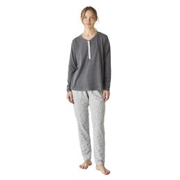 JJBEP1801 Damen-Langarm-Baumwollpyjama