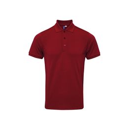 Premier Mens Coolchecker Plus Pique Polo mit CoolPlus (Burgund)