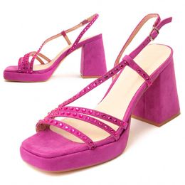 Montevita Absatzsandale Festsand2 in Fuchsia