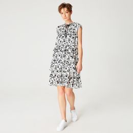 Kurzes Kleid mit R&uuml;schen und Blumendruck