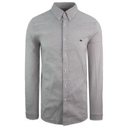Lacoste Stretch Slim Fit Herrengrau Hemd