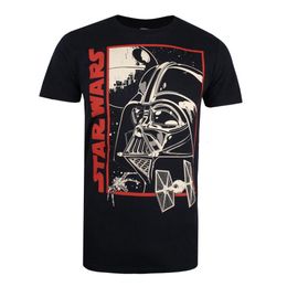 Star Wars - T-shirt - Homme (Noir / Rouge / Blanc cass&eacute;)