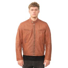 Gesteppte Herren-Bikerjacke aus Leder &ndash; Berlin