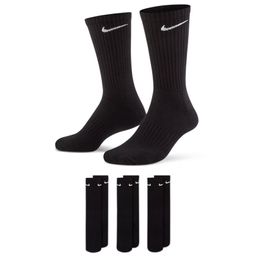 Nike Everyday Cushion Crew Trainingssocken, 3 Paar in Schwarz