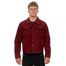 Herren-Truckerjacke aus Ziegenveloursleder-Taraz