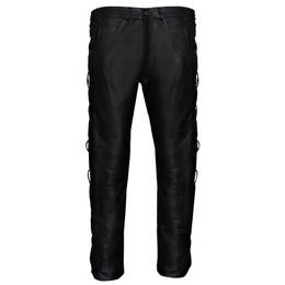 Herren Biker-Jeans aus Leder mit Schn&uuml;rung &ndash; Utah