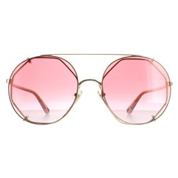 Chlo&eacute; Chloe Rund Damen Gold Rot Farbverlauf CH0041S