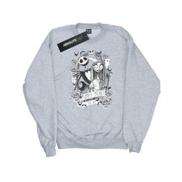 Disney Damen-/Damen-Sweatshirt "Nightmare Before Christmas" - einfach zum Wohlf&uuml;hlen (grau)