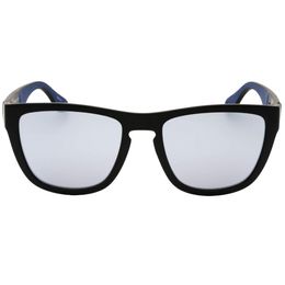 Tommy Hilfiger Tommy Hiliger Sonnenbrille mit silbernen Spiegelglasern und mattschwarzen Glasern