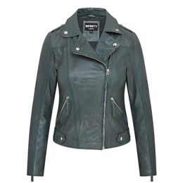 Gr�ne Biker-Lederjacke f�r Damen - Denver