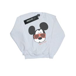 Disney - "Mickey Mouse Sunglasses" Sweatshirt f&uuml;r Herren (Wei&szlig;)