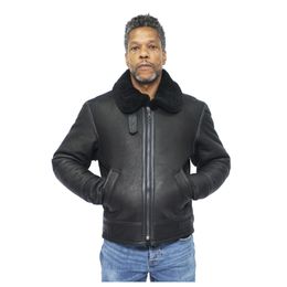 Herren B3 WW2 Flieger-Fliegerjacke aus Leder-Schaffell-Charleston