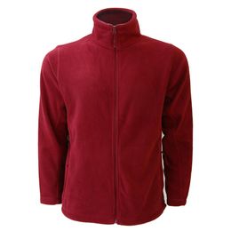 Russel Athletic Russell Herren Full Zip Outdoor Fleece Jacke (Klassisch Rot)
