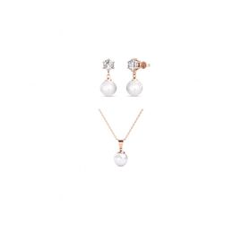 Pauline Vollmond Perle - Rose Gold und Kristall Set