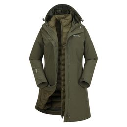 Mountain Warehouse Damen/Damen Alaskan Long 3 in 1 Jacke (Khaki Gr&uuml;n)