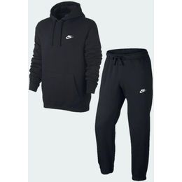 Nike Herren Sportswear Club Fleece-Trainingsanzug mit Kapuze in Schwarz
