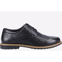 Hush Puppies Verity Leder Damen Schwarze Brogues Schuhe