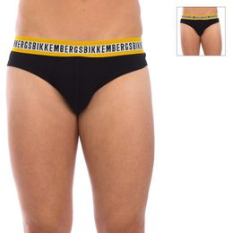 Bikkembergs Pack-2 Slips Fashion Tape anatomische Vorderseite BKK1USP08BI Mann