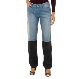 Armani Lange gerade geschnittene Denim-Hose 6Y5J15-5DWSZ Frau