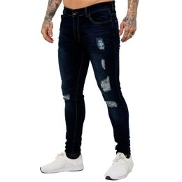 Enzo Herren Skinny Ripped Jeans