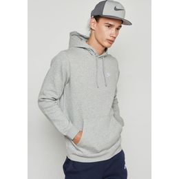 Nike Club Pullover Hoodie mit gesticktem Logo in Grau