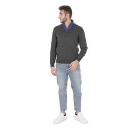 Crown Of Edinburgh Kaschmir Herren Schal Kragen Pullover Coe 0011 Navy