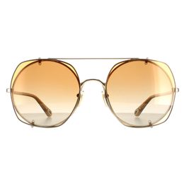 Chlo&eacute; Chloe Aviator Damen Gold Orange Farbverlauf CH0042S