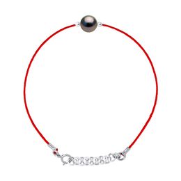 DIADEMA - Armband - Rotes Nylon - Tahiti-Perle