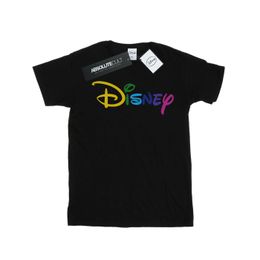 Disney - "Colour Logo" T-Shirt f&uuml;r Damen (Schwarz)