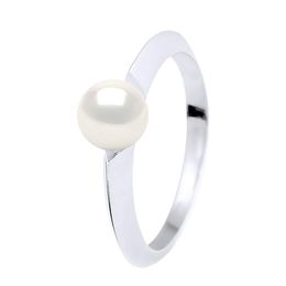 DIADEMA - Ring - Diamanten und Wei&szlig;gold - Echte S&uuml;&szlig;wasserperlen - Wei&szlig;