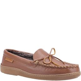 Hush Puppies Herren Ace Leder Hausschuhe (Tan)