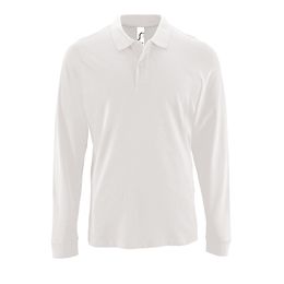 SOLS Mens Perfect Langarm-Pique-Poloshirt (Wei&szlig;)