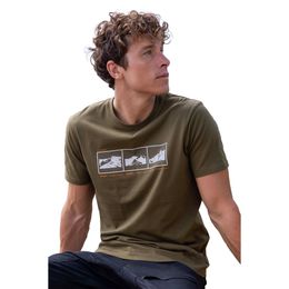 Mountain Warehouse Herren 3 Peaks T-Shirt aus Bio-Baumwolle (gr&uuml;n)