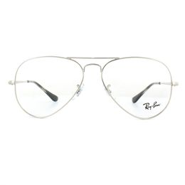 Ray-Ban Brillengestell 6489 Aviator 2501 Silber 55mm