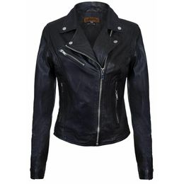 Klassische Damen-Brando-Bikerjacke aus Leder in Loughton