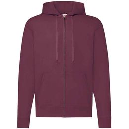 Fruit of the Loom - "Classic" Hoodie mit durchgehendem Rei&szlig;verschluss f&uuml;r Herren/Damen Unisex (Burgunderrot)