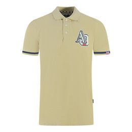 Aquascutum AQ 1851 Gesticktes Poloshirt in Beige
