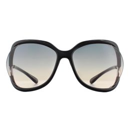 Tom Ford Square Womens Shiny Black Smoke Grey Gradient Sonnenbrille
