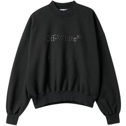 Off-White Bookish Laund Boxy Fit Schwarzes Sweatshirt