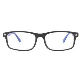 Montana Rechteckige Unisex-Mattschwarz-Brille