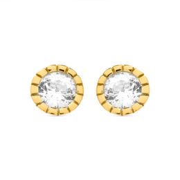 Luxenter Ohrringe, 925 Sterling Silber Naadim und gl&auml;nzende 18K vergoldete Zirkonias