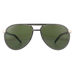 Lacoste Aviator Mens Shiny Grey Graue Sonnenbrille